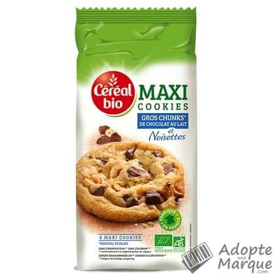 Céréal Bio Maxi Cookies Gros Chunks de Chocolat au Lait & Noisettes Le ...