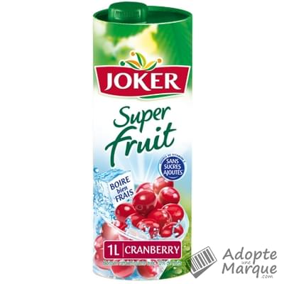Joker Le Fruit - Jus de Cranberry La brique de 1L | AdopteUneMarque.com