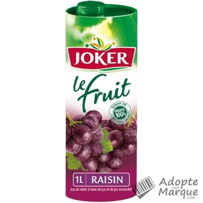 Joker Le Fruit - Jus de Raisin La brique de 1L | AdopteUneMarque.com