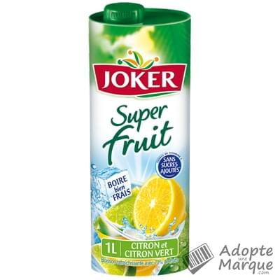 Joker Super fruit - Boisson rafraîchissante Citron & Citron vert La ...