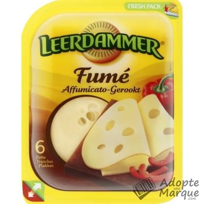 Leerdammer Fromage au lait pasteurisé en tranches Fumé Les 6 tranches ...