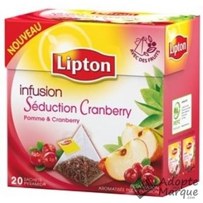Lipton Infusion Séduction Cranberry (Pomme & Cranberry) La boîte de 20 ...